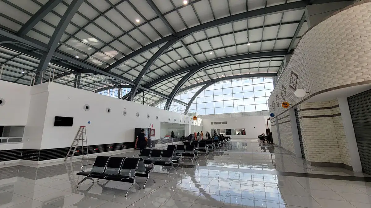 The new terminal of the Manta International Airport
